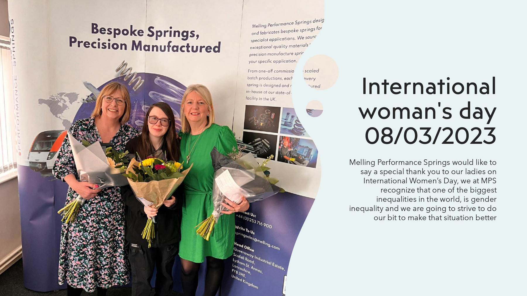 International Woman's Day • Melling Performance Springs